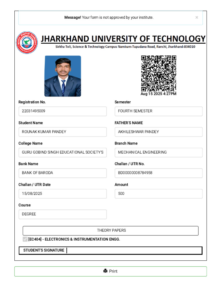 Form Fillup Print Backlog | PDF