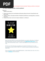Hamilton - SYNOPSIS | PDF | Alexander Hamilton | Hamilton (Musical)