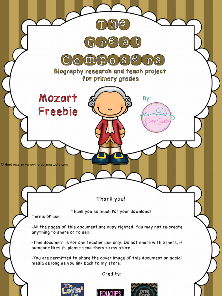 Mozart Biography Project for Kids | PDF | Wolfgang Amadeus Mozart ...