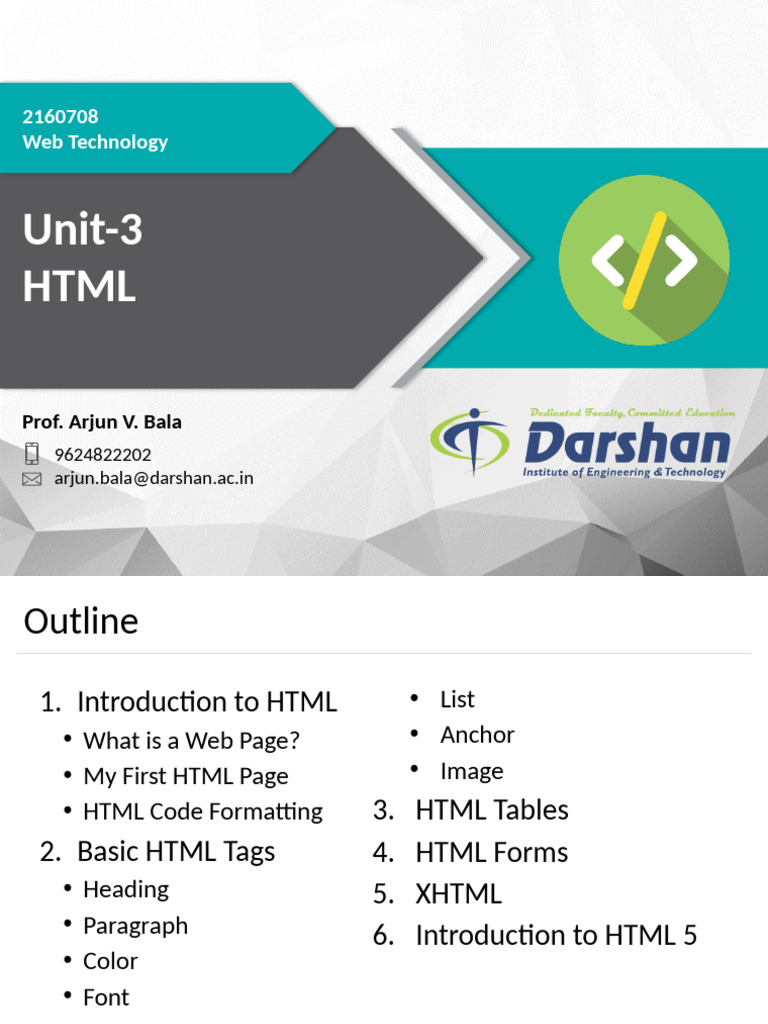 HTML & XHTML Basics for Web Development | PDF | Html | Html Element