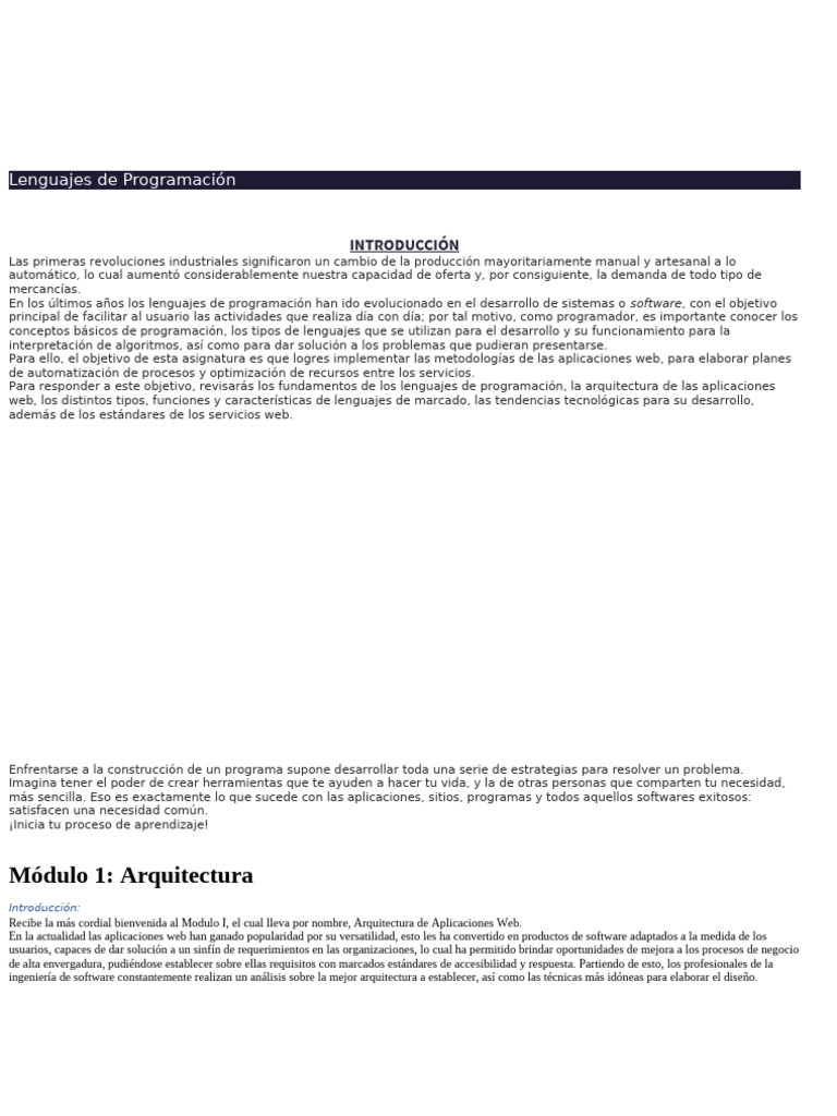 Lenguajes de Programación | PDF | Xml | HTML