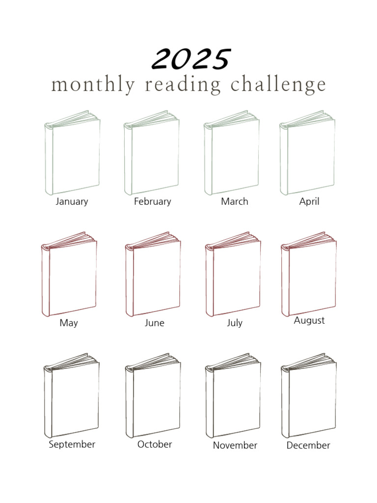 2025 Monthly Reading Challenge Guide | PDF