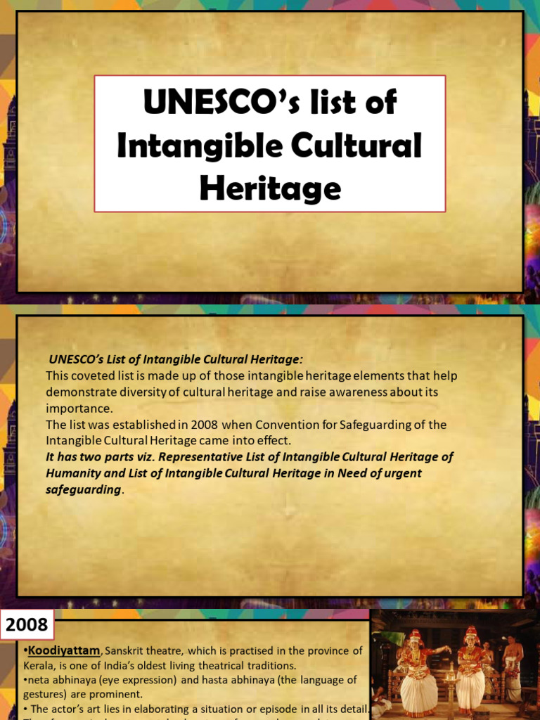 UNESCO Intangible Cultural Heritage List | PDF | Rama | Yoga
