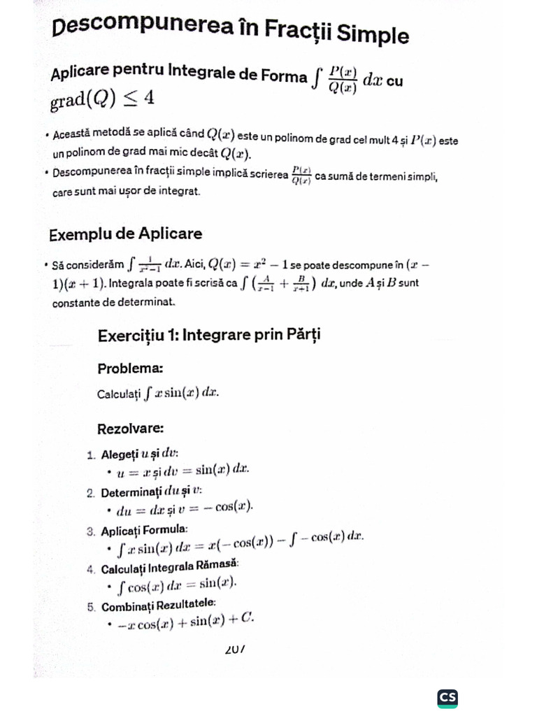 Bac 12 Integrare Functii Rationale | PDF