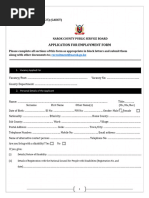 Application For Employment Form: Public Service Commission | PDF ...