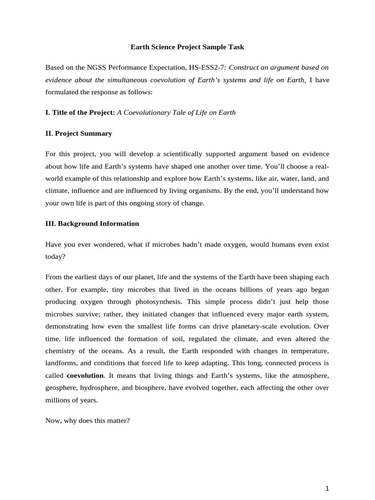 Earth Science Project Sample Task - Shamayita Banerjee - 1 | PDF ...