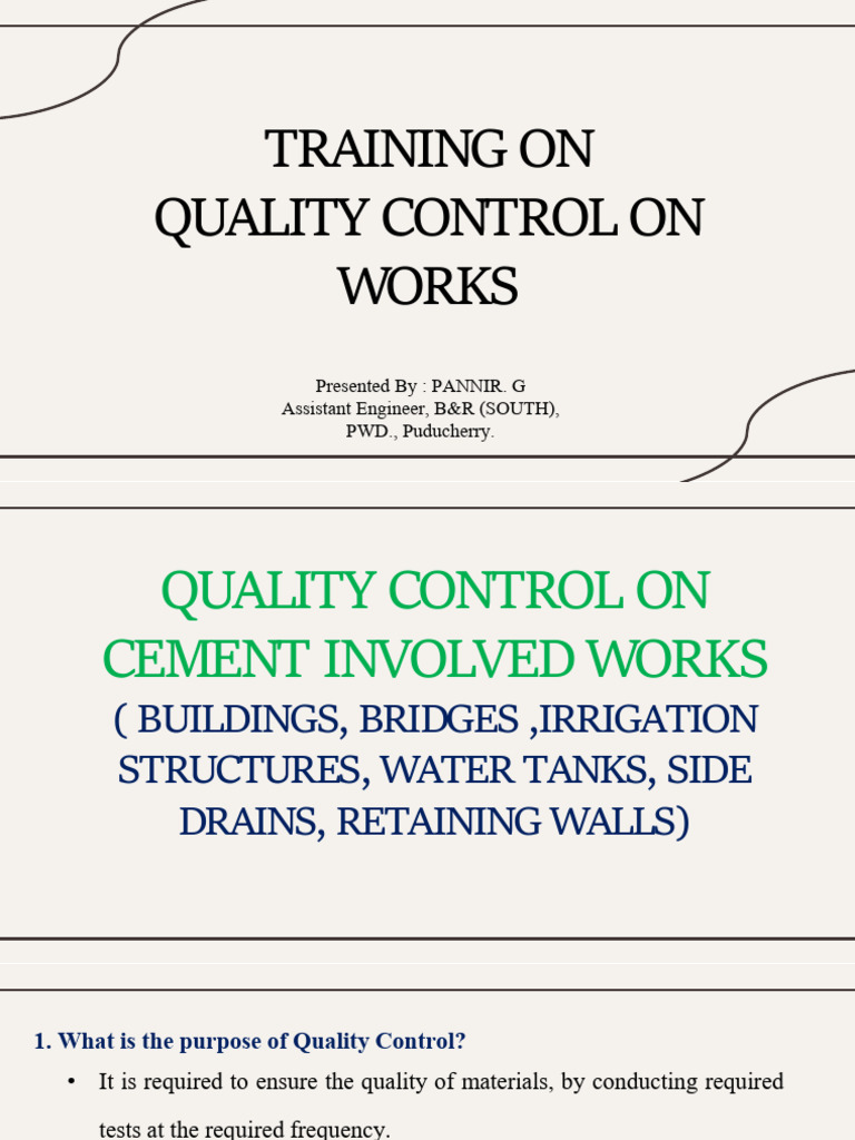 Quality Control Training for Construction | PDF | Concrete ...