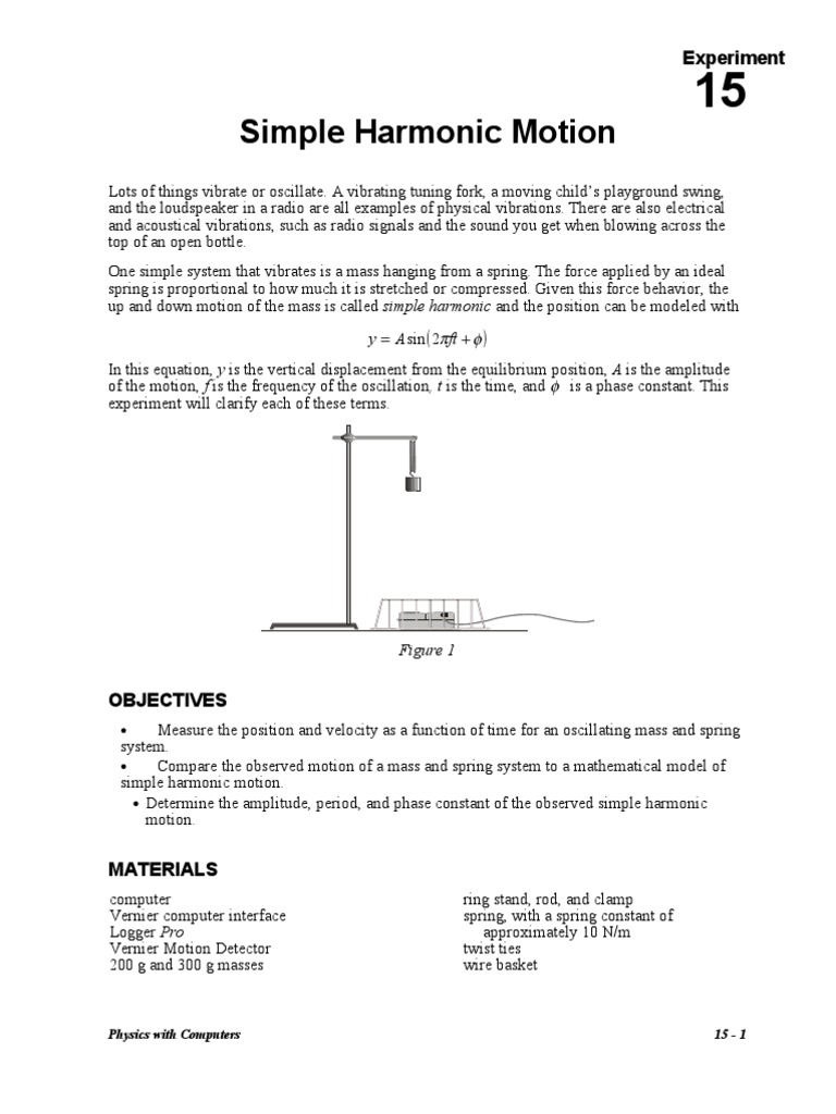 15 Simple Harmonic Motion | PDF | Oscillation | Force