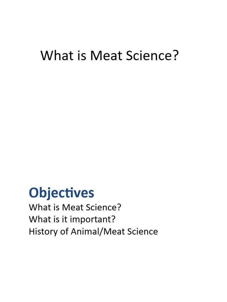 Understanding Meat Science Basics | PDF | Animal Slaughter | Meat