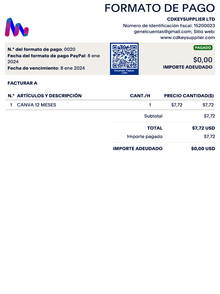 Invoice - 0020 | PDF