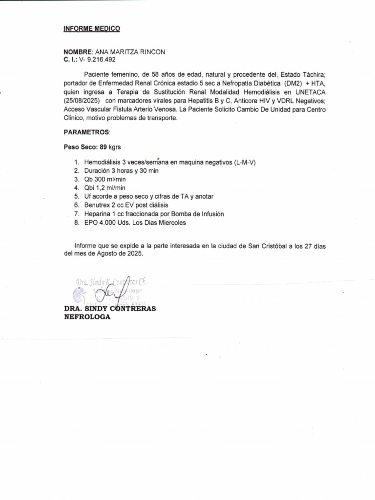Informe Ana Rincon | PDF