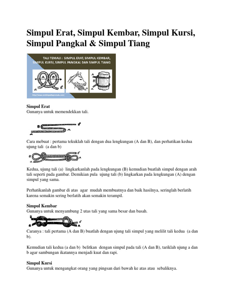 Jenis-Jenis Simpul dan Fungsinya | PDF