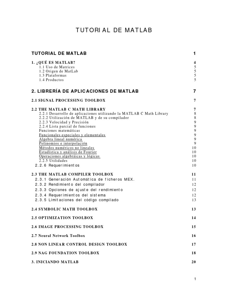 Tutorial Matlab Pdf
