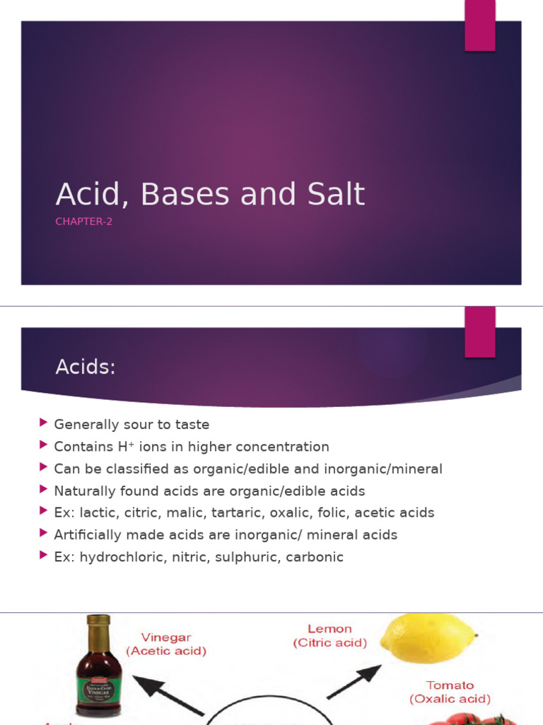Acid, Bases and Salt | PDF | Sodium Carbonate | Acid