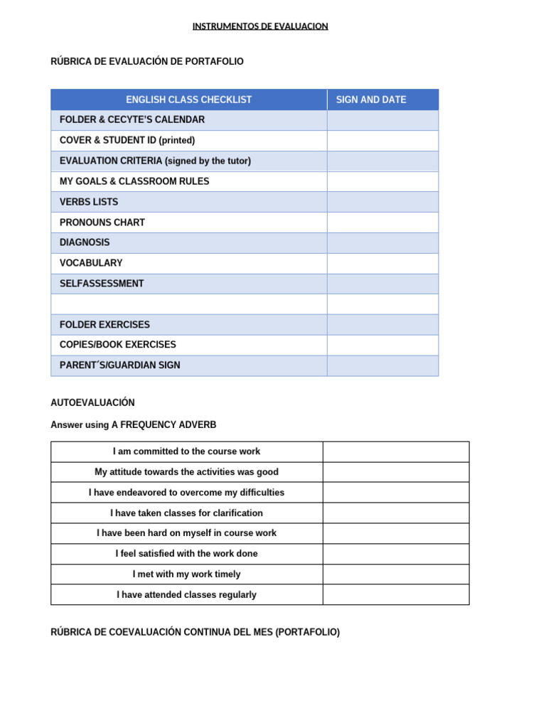 Rubricas de Eval | PDF