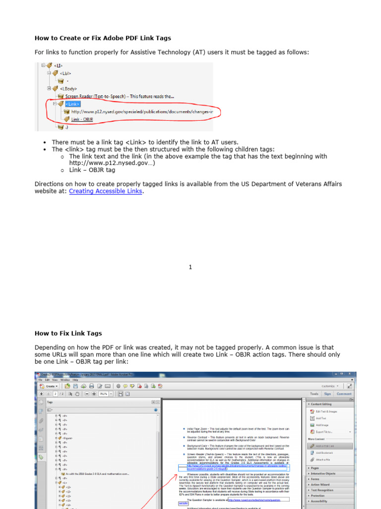 Fixing Adobe PDF Link Tags Guide | PDF | Websites | Hypertext