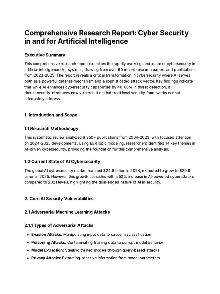 Cyber Security Ai Research Comprehensive | PDF | Computer Security ...