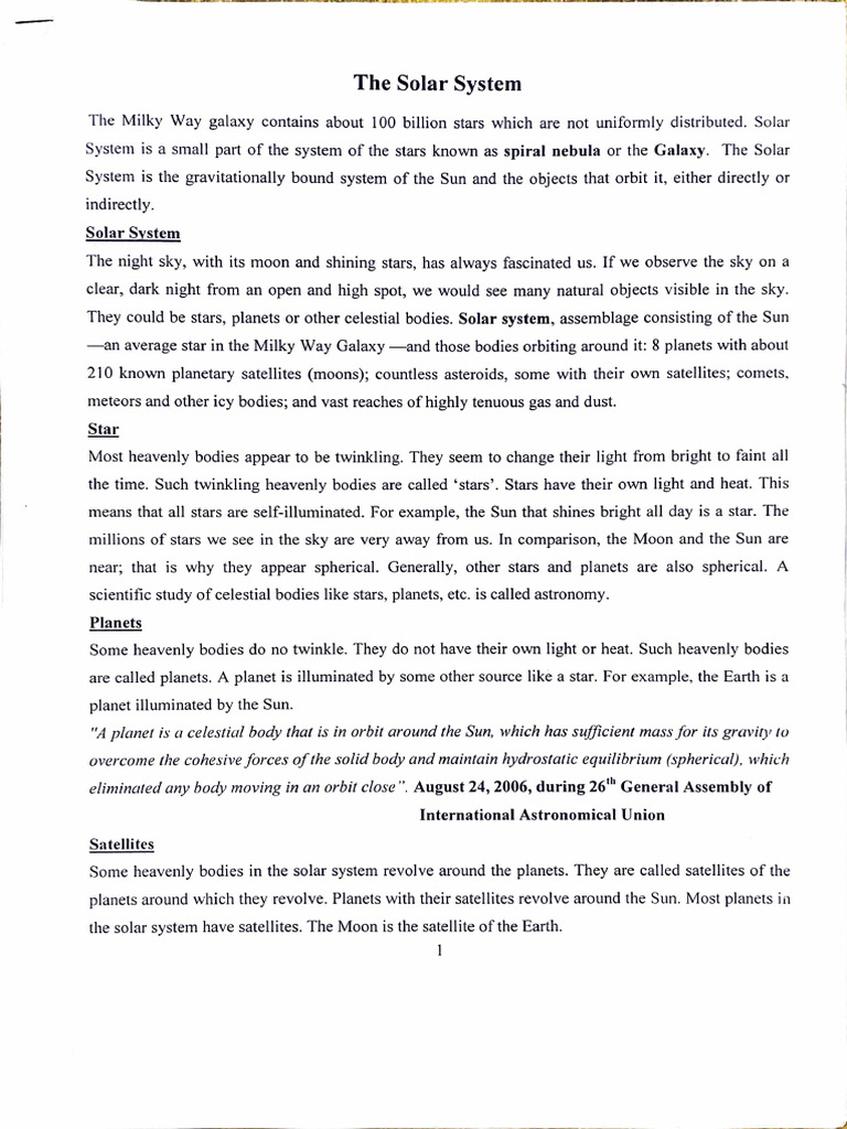 The Solar System | PDF