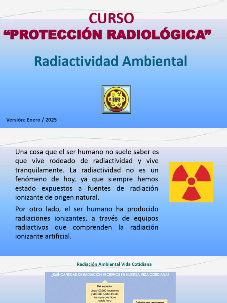 Radiactividad Ambiental y Riesgos | PDF | Desintegración radioactiva ...