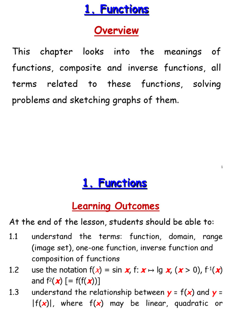 Functions | PDF | Function (Mathematics) | Analysis