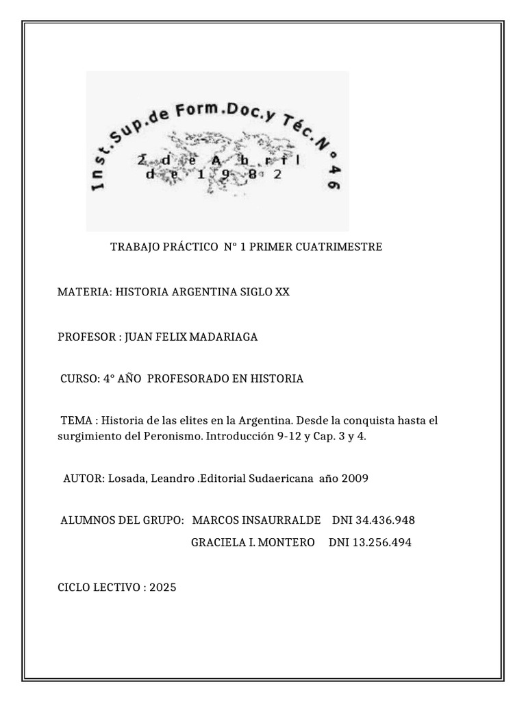 1 - Historia de Las Elites en Argentina | PDF
