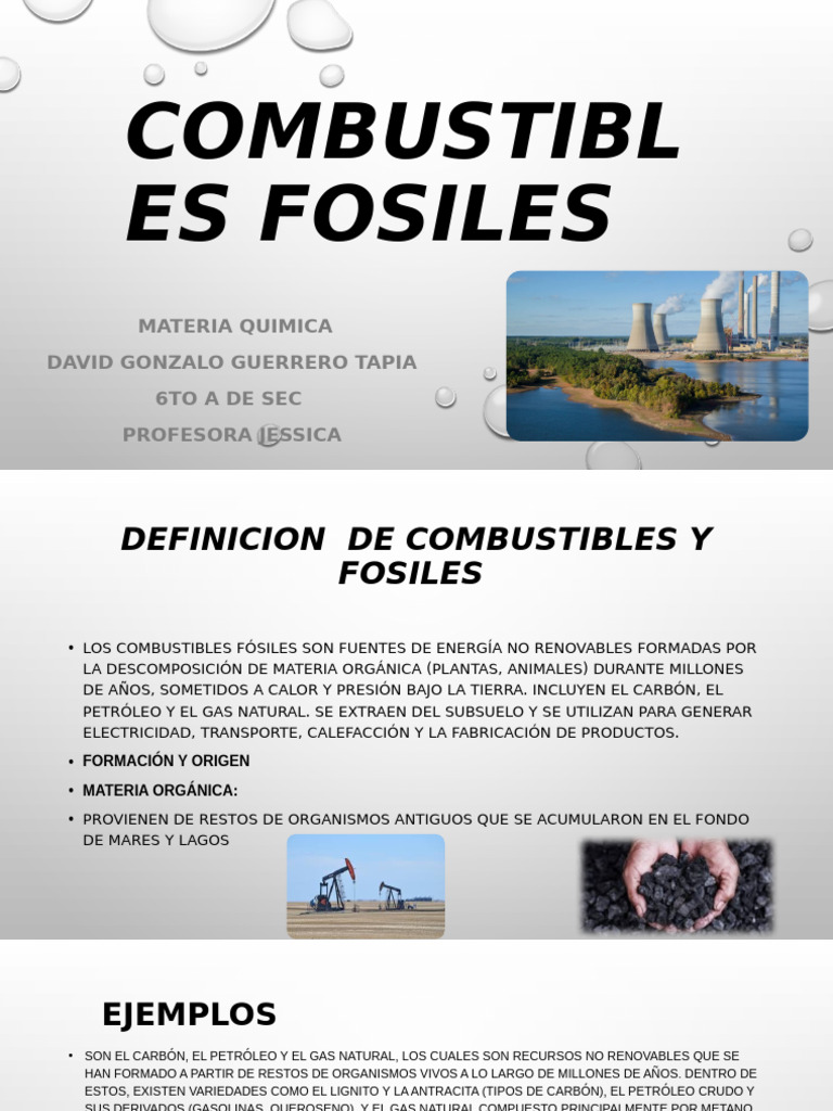 Ejemplos y definición de combustibles fósiles | PDF | Combustibles ...