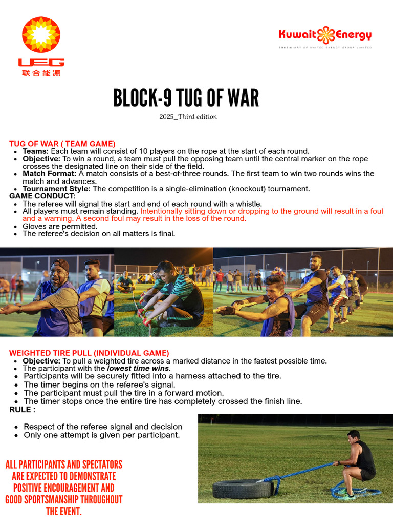 Tug of War - 2025 - Rules and Information | PDF