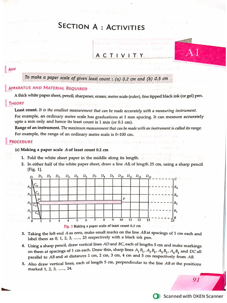 Paper Scale Activity | PDF