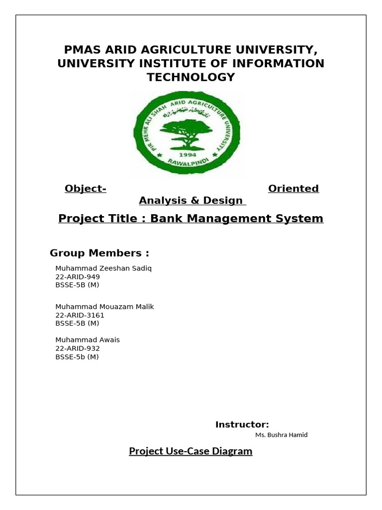 OOAD Project - Usecase Diagram-1 | PDF