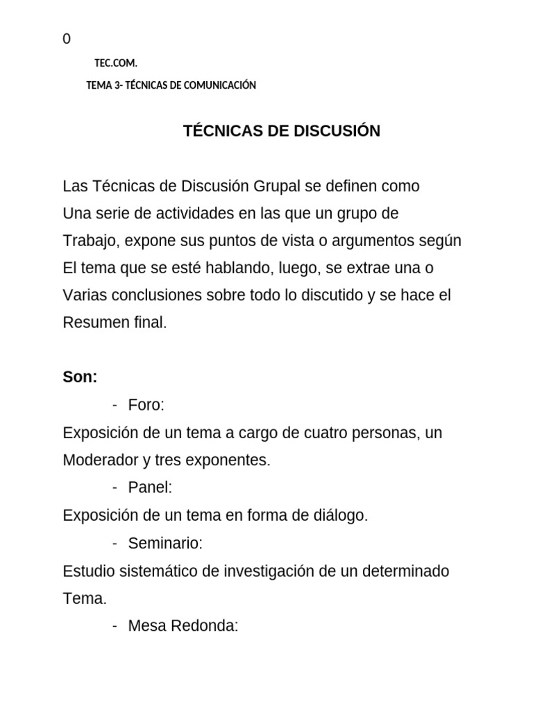 Técnicas de Discusión Grupal Efectivas | PDF