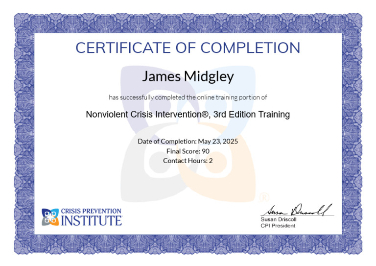 NCI Training Completion Cert | PDF