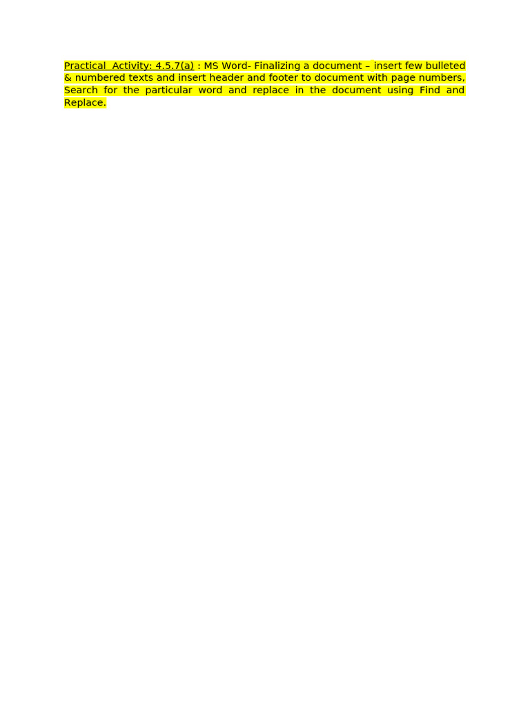 MS Word Document Finalization Guide | PDF
