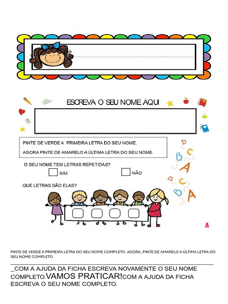 Atividade de Prática do Nome Completo | PDF