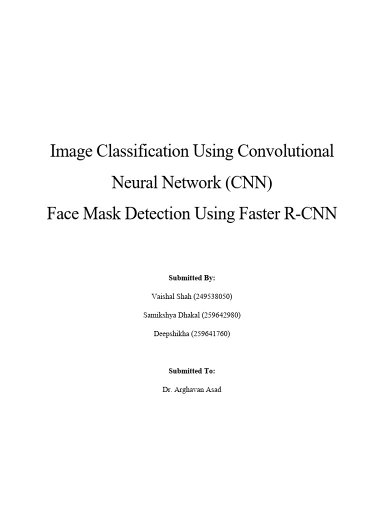 Face Mask Detection Using Faster R | PDF | Cognitive Science | Algorithms