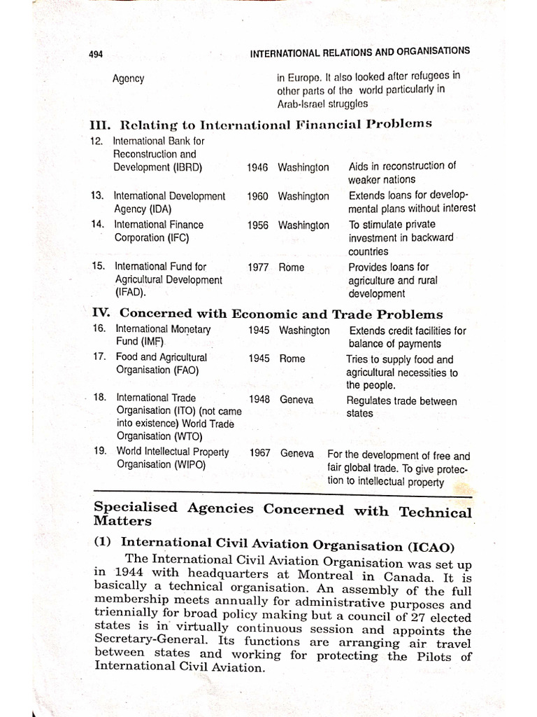 Specialized Agencies | PDF