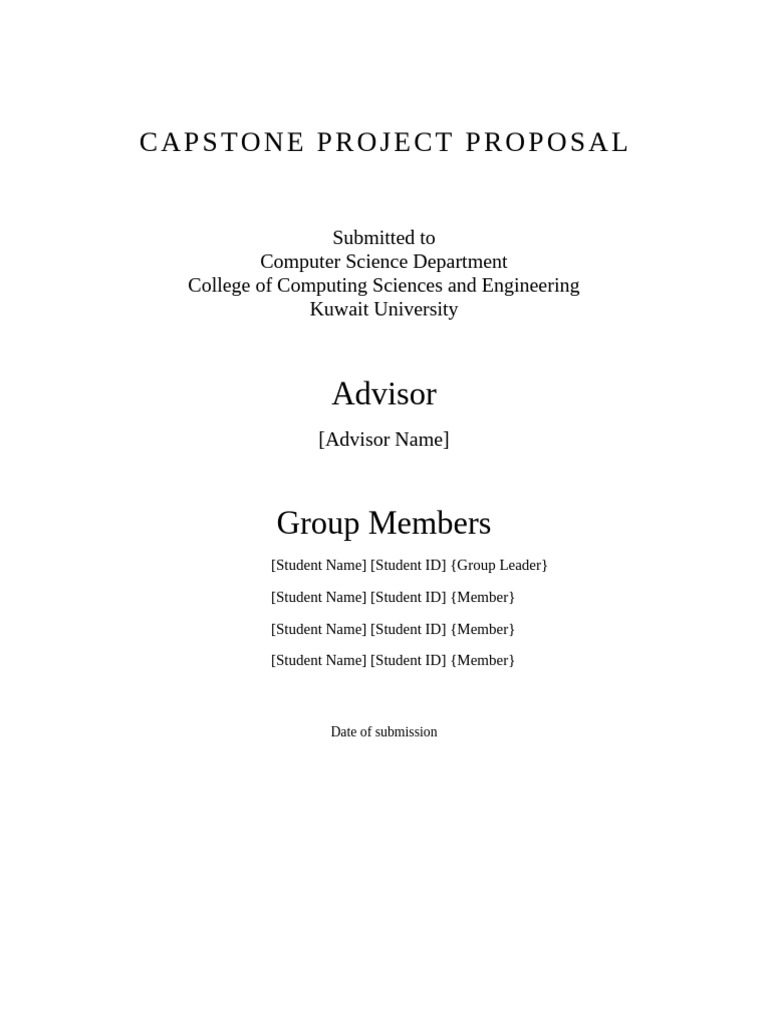 Capstone Project Proposal Overview | PDF | Software Development ...