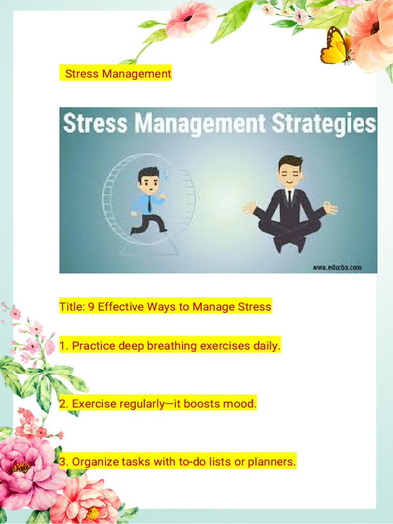 Stress Management | PDF