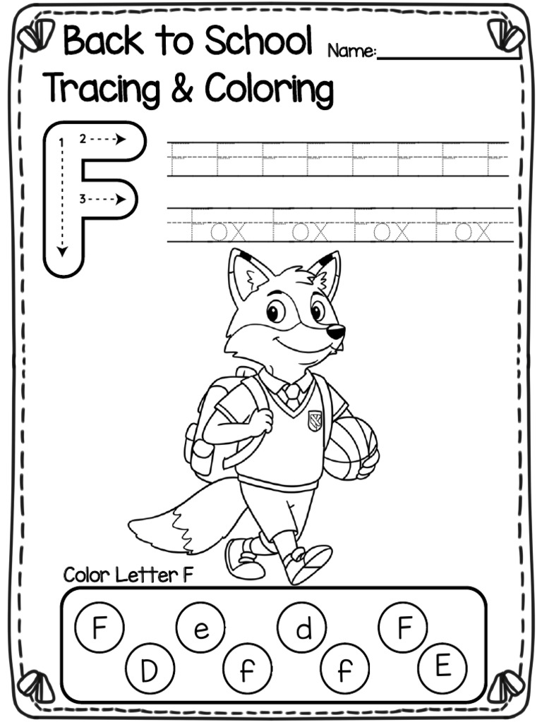 Back To School Tracing Animals | PDF
