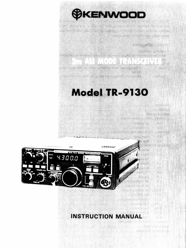TR 9130 Instruction Manual | PDF
