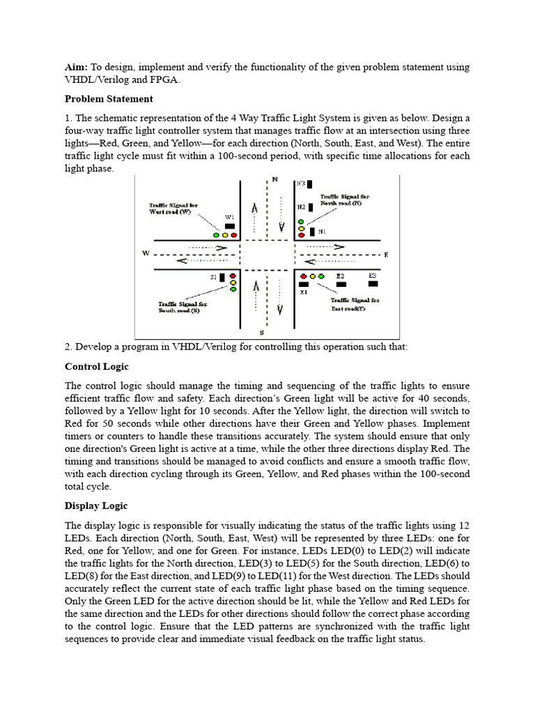 Traffic Light Controller | PDF | Traffic Light | Vhdl