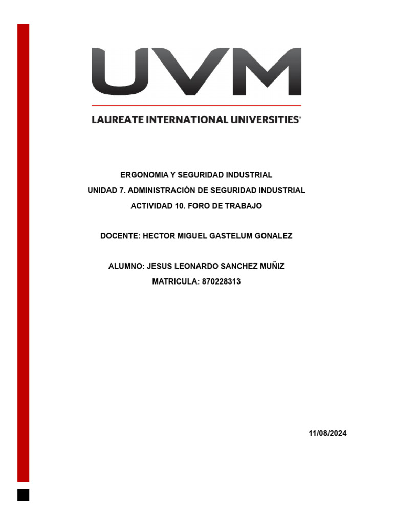 Act10 JLSM | PDF | Organización Internacional del Trabajo | Derecho laboral