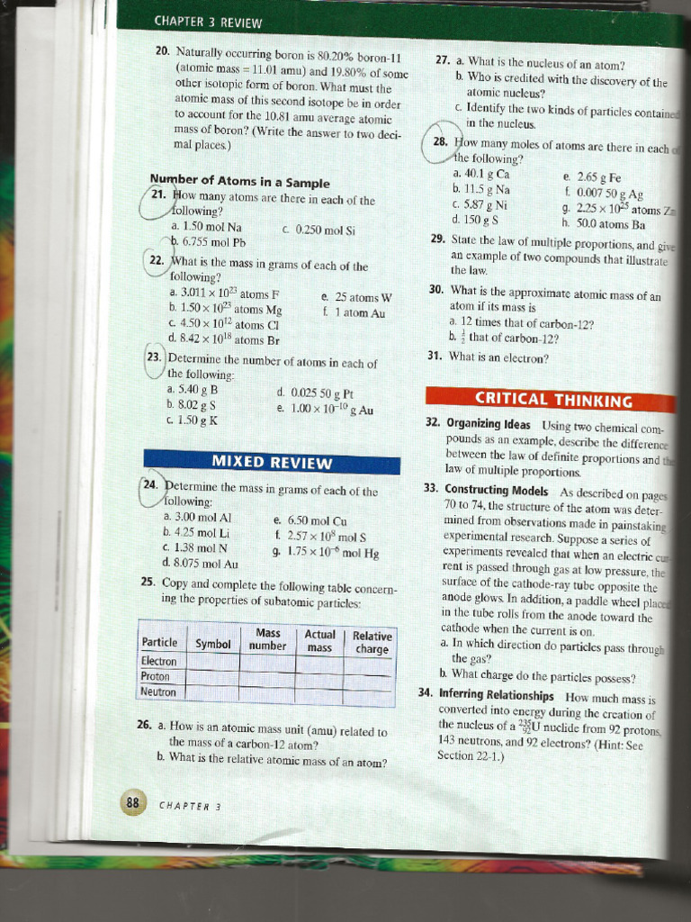 Honors Chem HW 8 Questions | PDF