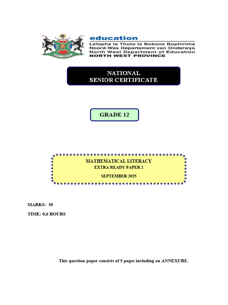 Extra Ready p2 Eng Sept 2025 | PDF | Area | Length