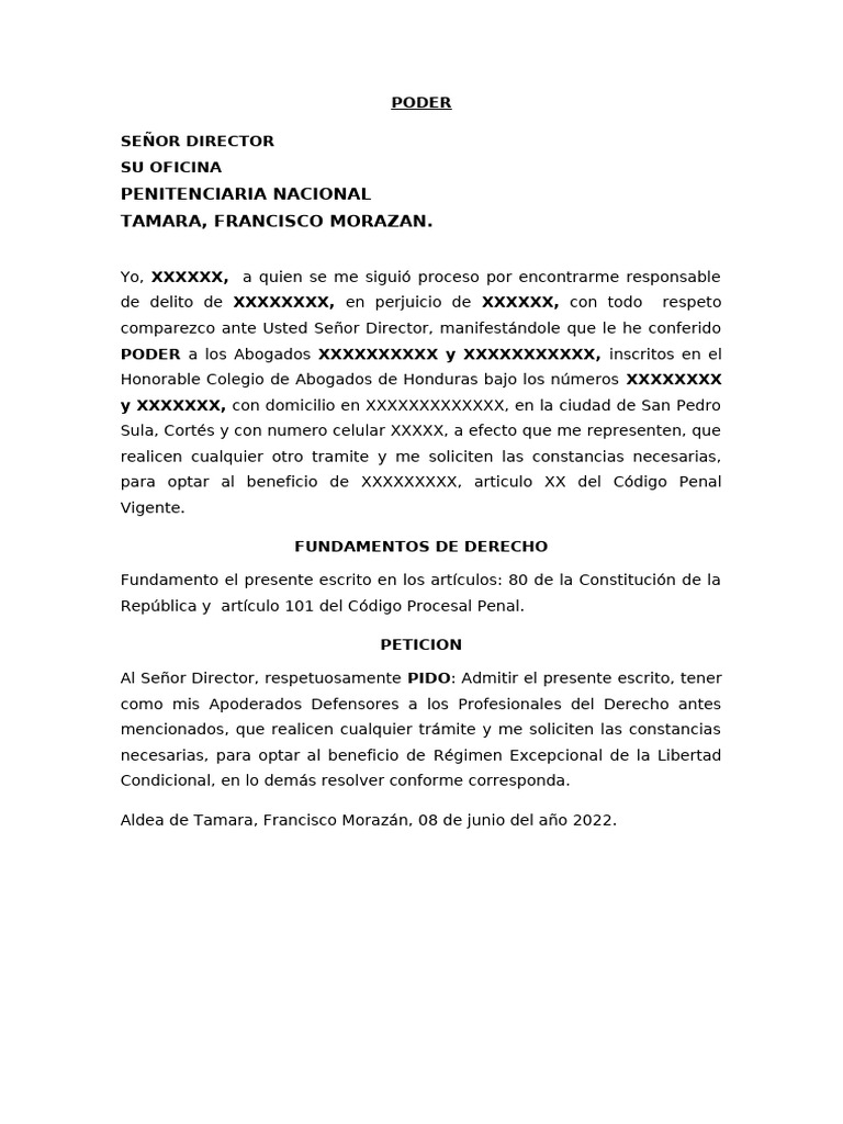 Poder Para Tamara | PDF