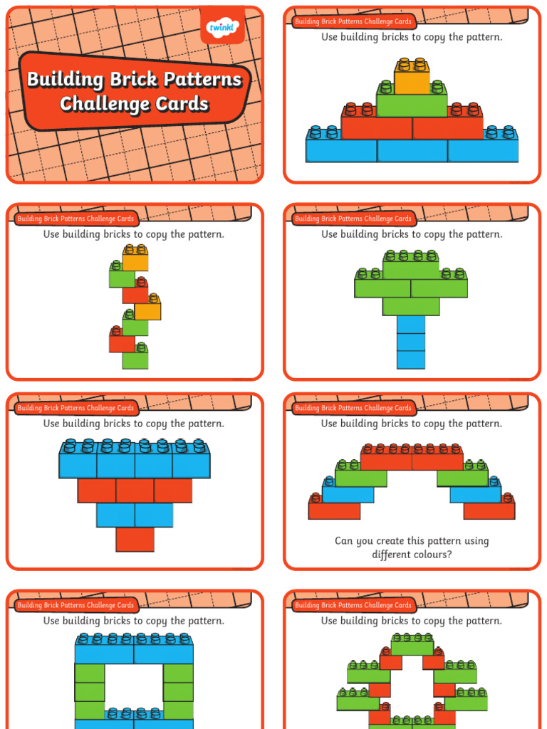 Roi Ms 1712009129 Building Brick Patterns Challenge Cards Ver 1 | PDF ...