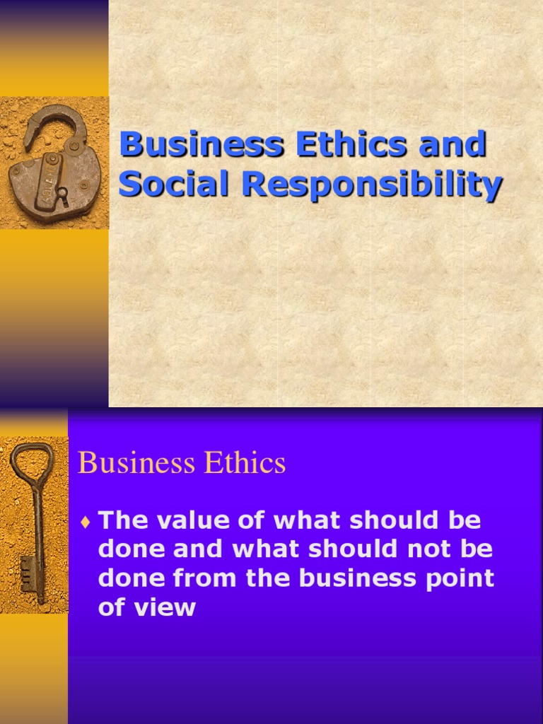 Business Ethics and Social Responsibility | PDF | Business