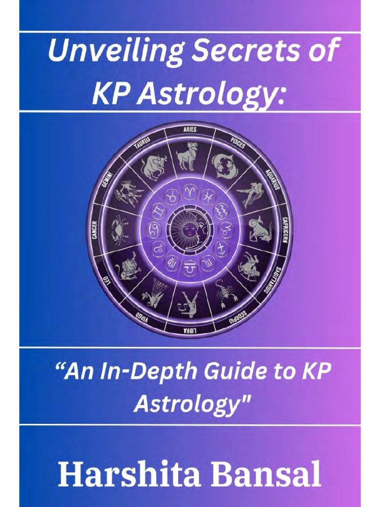 KP Astrology: Principles & Techniques | PDF | Planets In Astrology ...