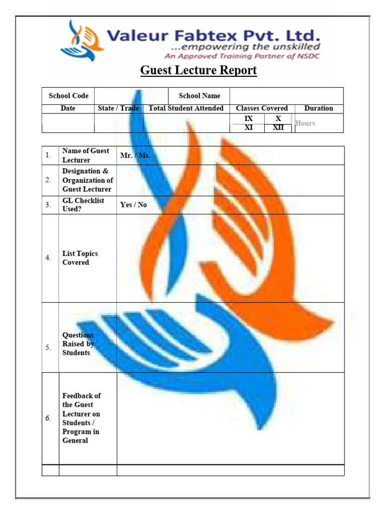 Guest Lecture Report Template | PDF