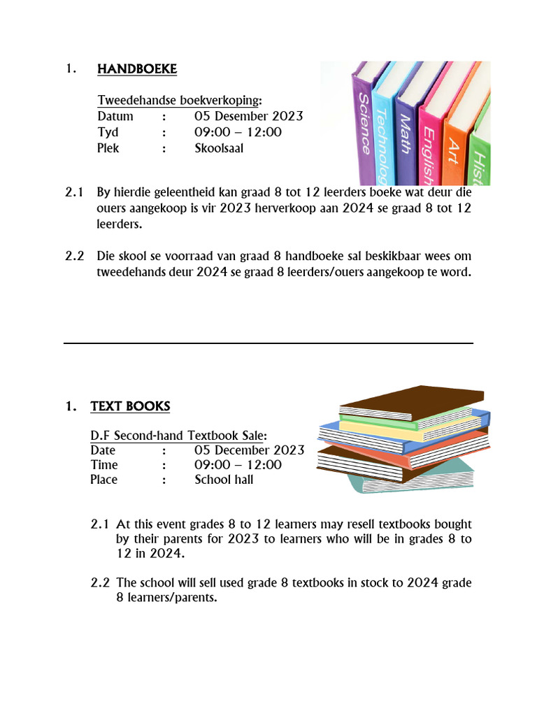 Handboeke Verkope | PDF