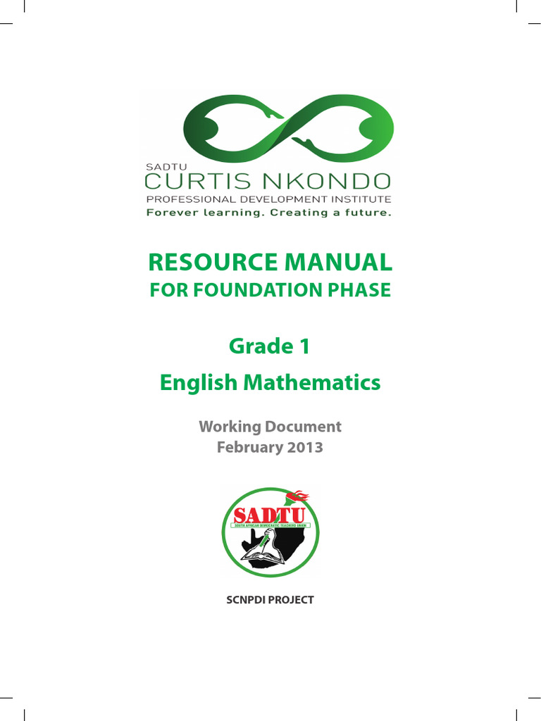 Grade 1 Mathematics Resource Manual | PDF | Learning | Knowledge